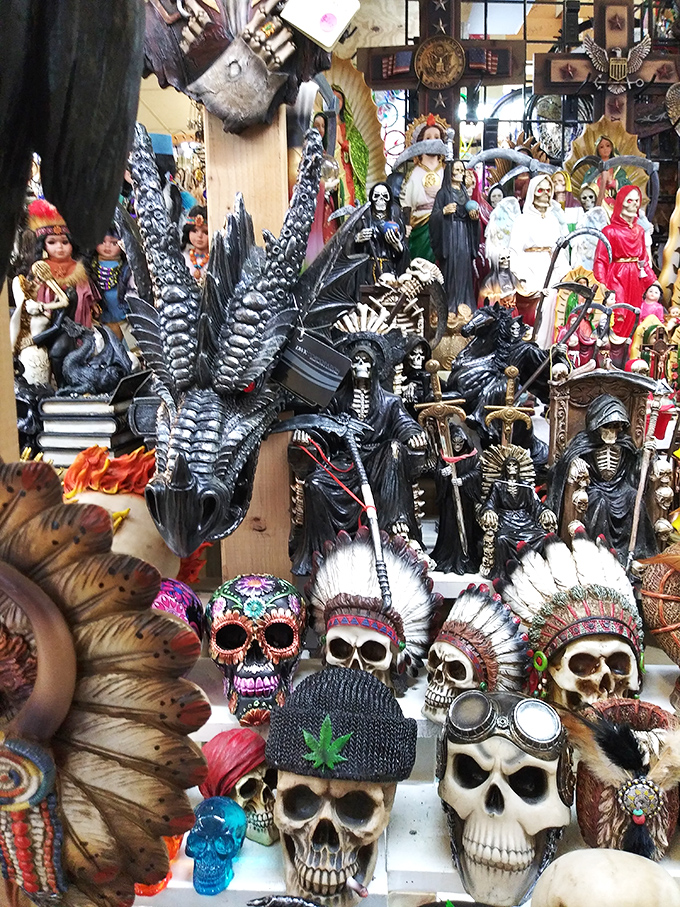 Welcome to the Day of the Dead dance party! This booth is where macabre meets merry in a riot of colorful skulls and skeletal shenanigans.