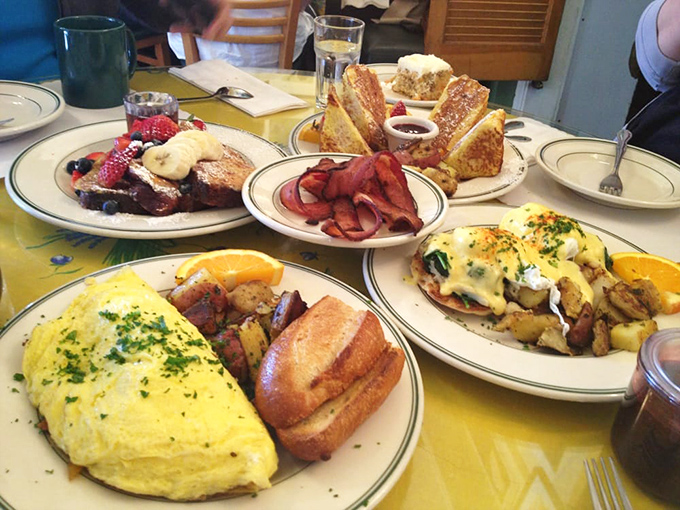Brunch spread fit for royalty. If the table could talk, it'd say, "Clear your schedule and bring your appetite!"
