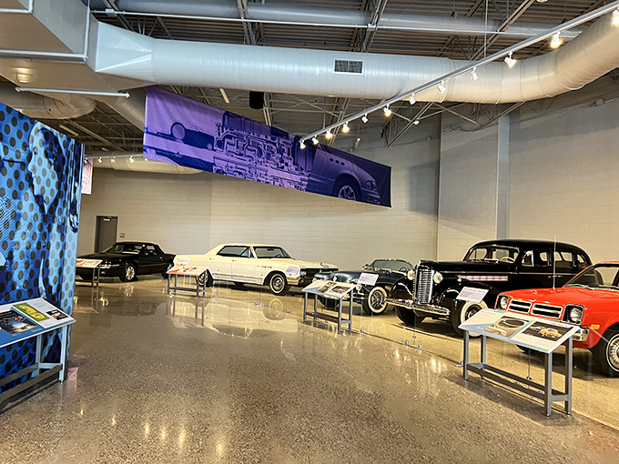 Chrome, curves, and charisma! This display of classic cars is a feast for the eyes and fuel for the imagination.