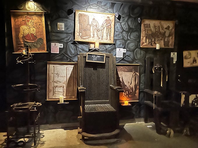 The original hot seat! This chair looks about as comfortable as a dentist appointment... in the 15th century.