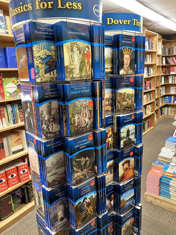 Ah, the classics! These blue-spined beauties are like comfort food for your brain &ndash; familiar, satisfying, and always in style.