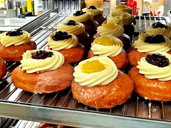 Cream cheese donuts: because sometimes you need a little bagel inspiration with your dessert. These beauties are the perfect marriage of breakfast and indulgence.