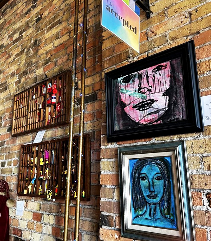 Who says you can't judge a book by its cover? This wall of art proves that sometimes, the outside is just as captivating as what's within.