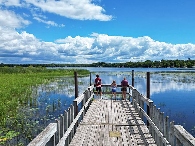 Fishing for serenity! This pier offers a chance to cast your line and your cares away, all while enjoying nature's own big-screen TV.