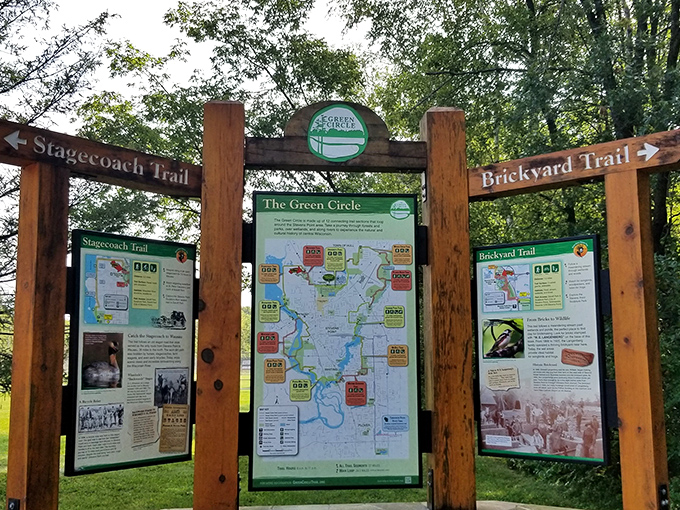 Choose your own adventure! These trail signs promise a journey through art and nature that's part Narnia, part outdoor gallery.
