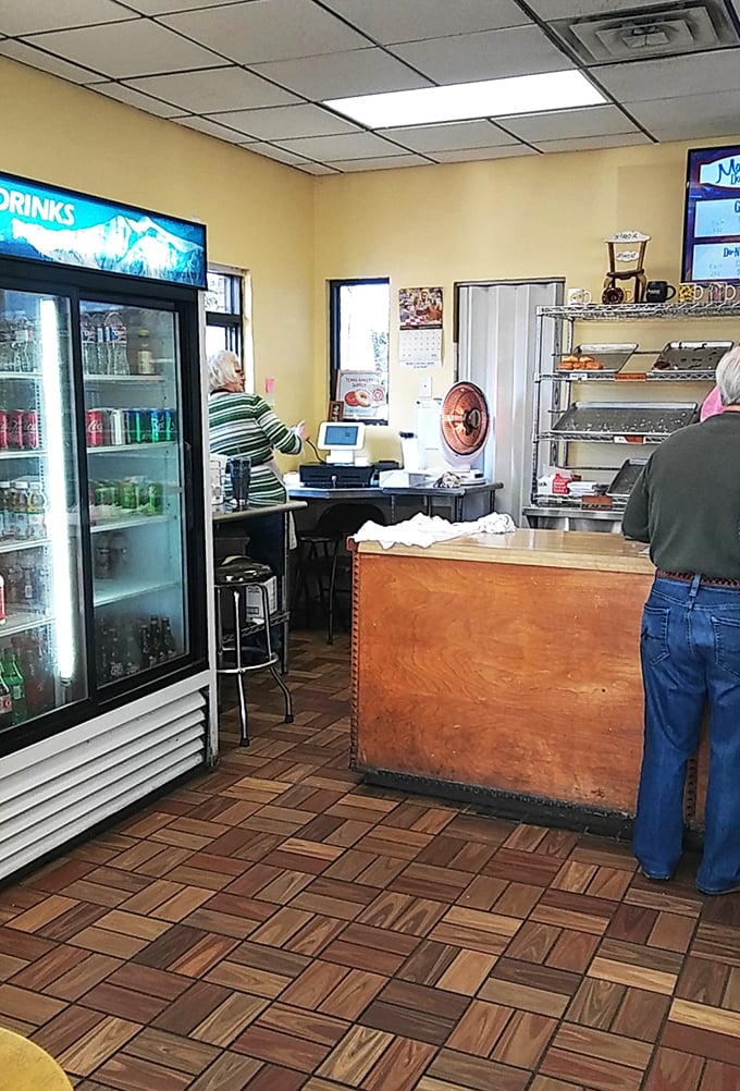 Where the magic happens. This no-frills interior lets the donuts do all the talking.