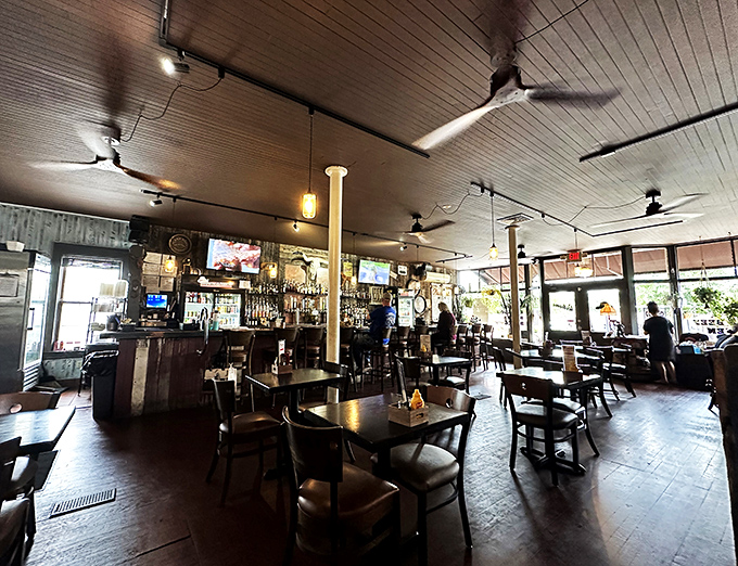 Pull up a chair and stay awhile! The warm, inviting interior of Gibbs is like a hug for your appetite.