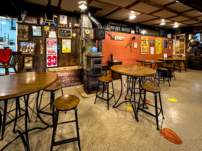 Where Norman Rockwell meets Gordon Ramsay. This interior is serving up nostalgia with a side of culinary adventure.