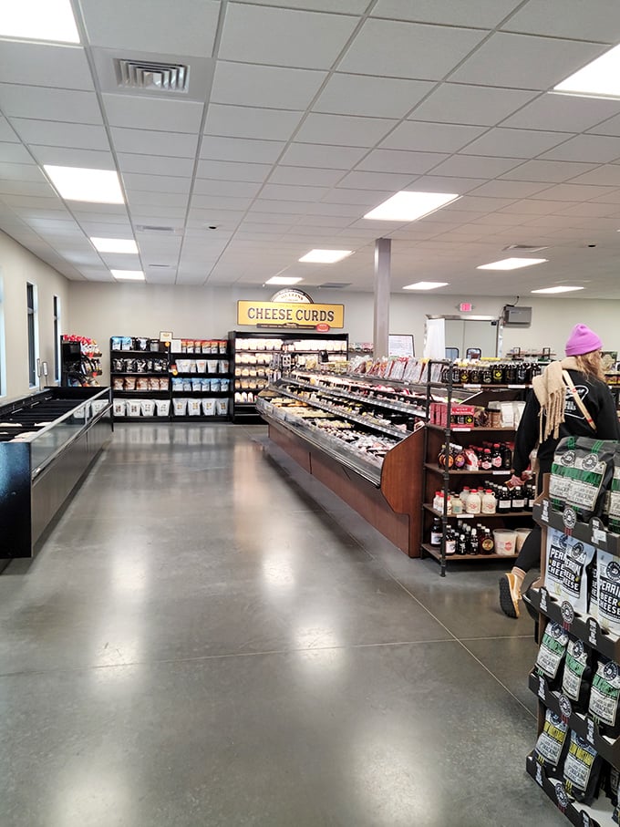 A cheese lover's treasure hunt awaits! Navigate through aisles of dairy delights and discover hidden gems that'll make your taste buds sing.