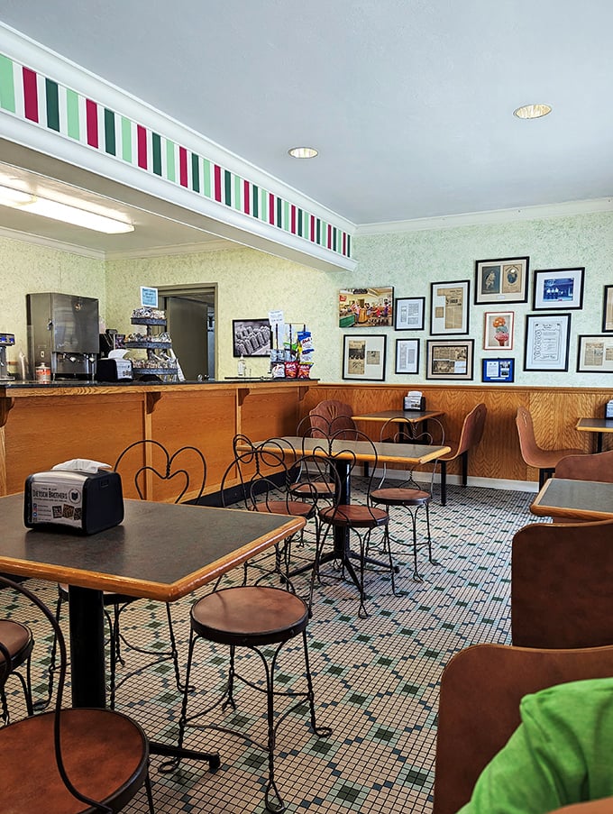 Vintage charm meets sweet indulgence. This isn't just an ice cream parlor; it's a time machine with sprinkles on top.