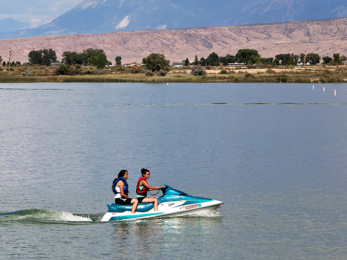 Jet-setting on jet skis: Why drive when you can glide? These thrill-seekers are turning Sweitzer Lake into their personal aquatic playground.