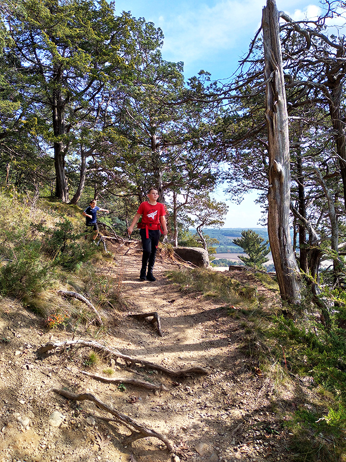 Who needs a StairMaster when you've got nature's gym? These hikers are getting a workout with a view that beats any treadmill TV.