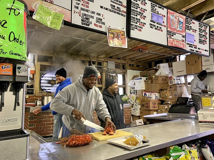 The dream team of seafood! These chefs are like the Avengers of the kitchen, assembling the perfect oceanic feast.