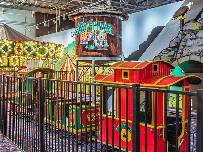 All aboard the Choo-Choo of Cheer! This mini train ride promises big smiles and a chance to feel like a kid again &ndash; without the awkward growth spurts and voice cracks.