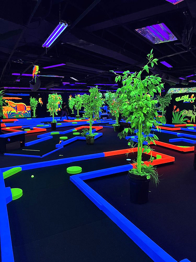 These glowing trees are more lit than a Christmas tree on steroids. Who knew photosynthesis could be so funky?