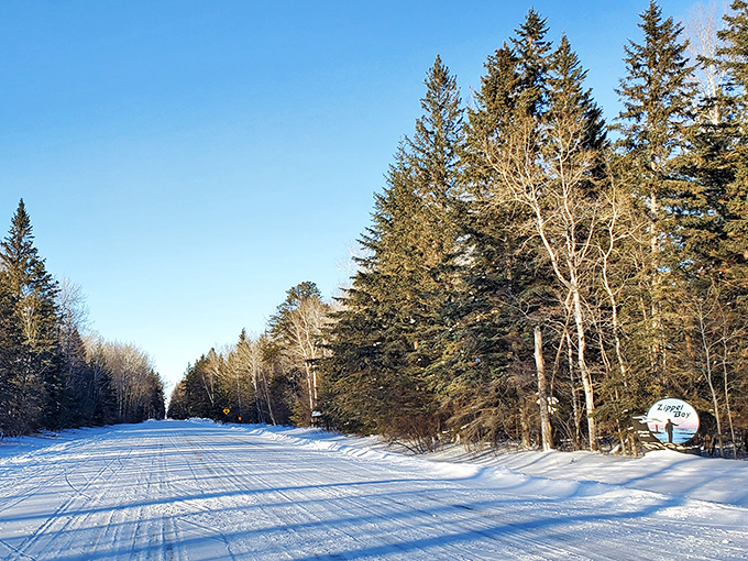Winter wonderland: Where snowshoes replace flip-flops. Zippel Bay's frosty transformation proves that Minnesota doesn't hibernate &ndash; it just changes outfits.