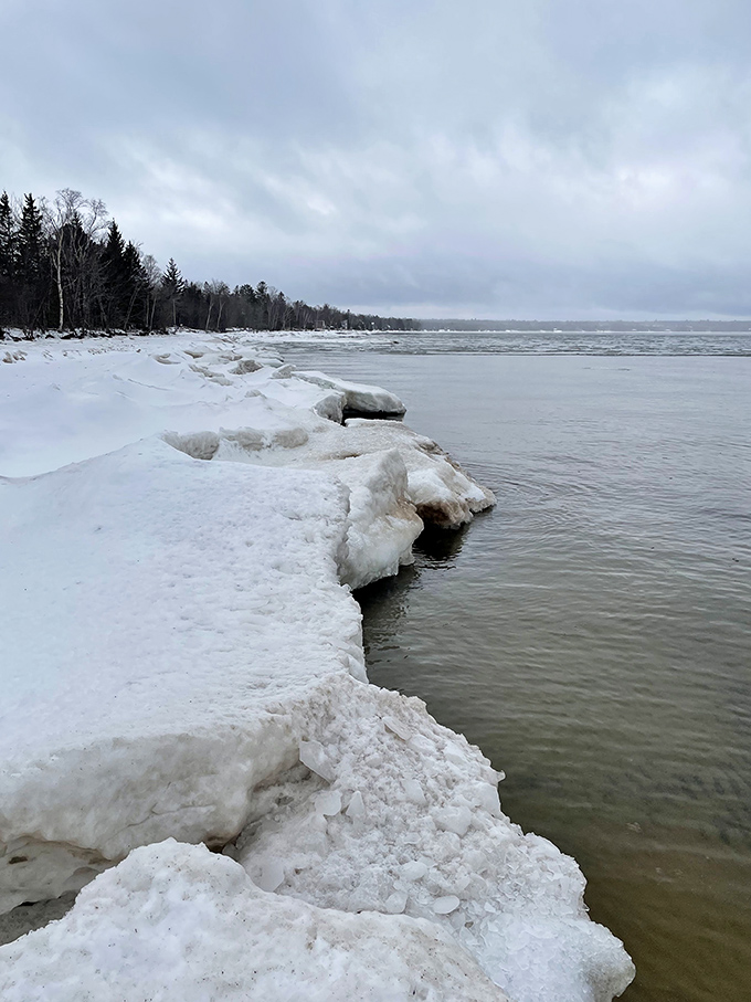 Winter wonderland or ice sculptor's dream? Brimley in winter is like stepping into your own personal snow globe.