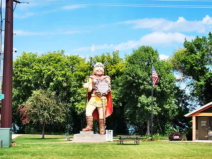 Is it Thor? Is it Leif Erikson? No, it's Big Ole! This 28-foot Norse superhero's been guarding Alexandria since 1965.
