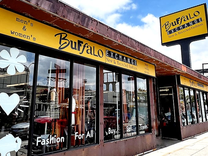 Buffalo Exchange: Where fashion gets a second act! This sunny storefront is your ticket to a world of curated cool.