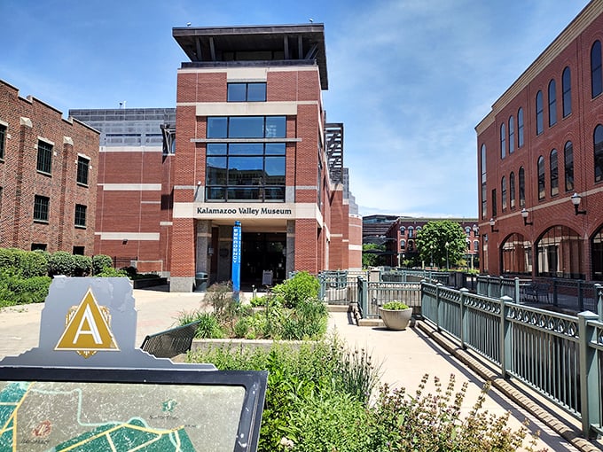 Blast off! The Kalamazoo Valley Museum's sleek exterior hints at the universe of wonders waiting to be explored inside its walls.