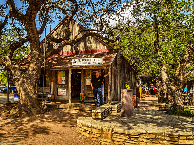 Population: 3, give or take a few chickens. This tiny town is big on music, cold beer, and Texas-sized personalities.