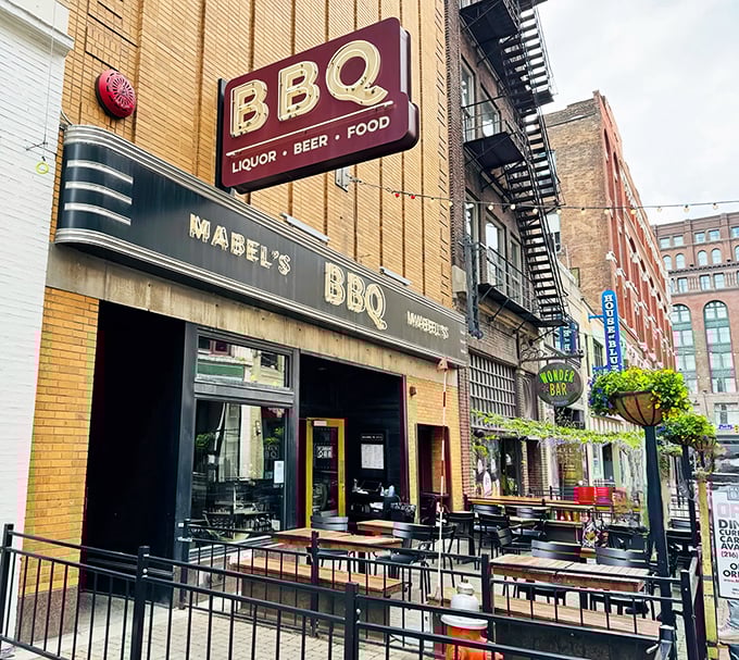 Mabel's BBQ: That "BBQ" sign isn't just illuminated, it's enlightened. Follow it to flavor nirvana!