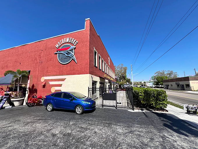 Rev up your taste buds at Motorworks Brewing! It's like "American Graffiti" meets craft beer – nostalgic, cool, and guaranteed to leave you smiling.