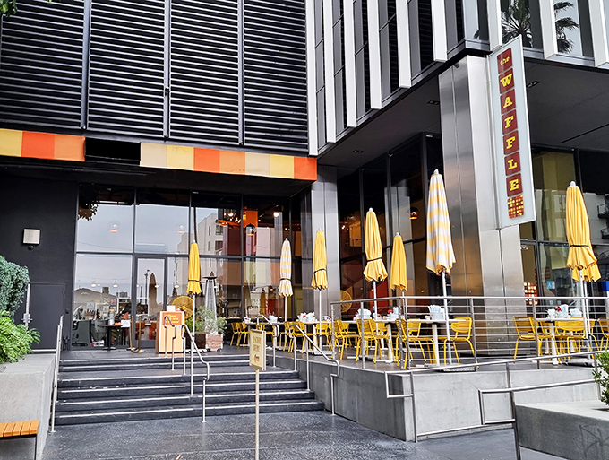 The Waffle: LA's breakfast party central! This modern hotspot proves that mornings can be cool, one creative waffle at a time.