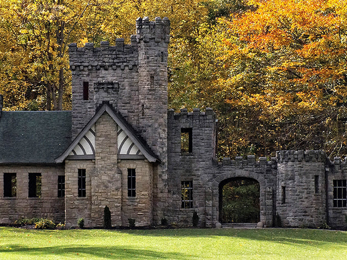 Squire's Castle: The tiny fortress with big dreams. It's like the castle emoji came to life in Willoughby Hills.