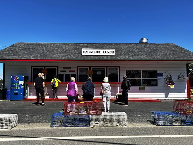 Tiny stand, big flavors! Bagaduce Lunch has been keeping it simple and delicious since 1946. The reversing falls? Nature's dinner show.