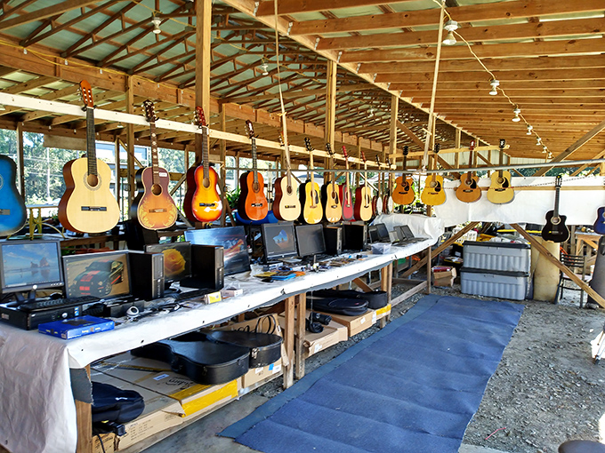 Guitar heaven at Parkway Market! It's where music lovers and bargain hunters harmonize in a symphony of secondhand scores.