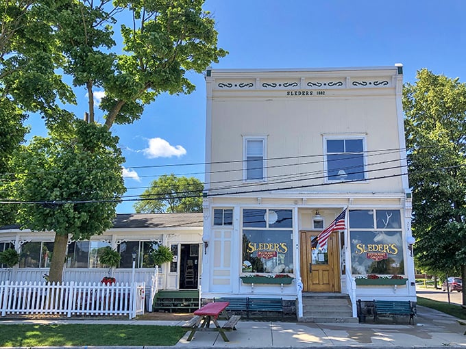 Kiss the moose for luck! Sleder's blend of small-town charm and quirky traditions is pure Michigan magic.