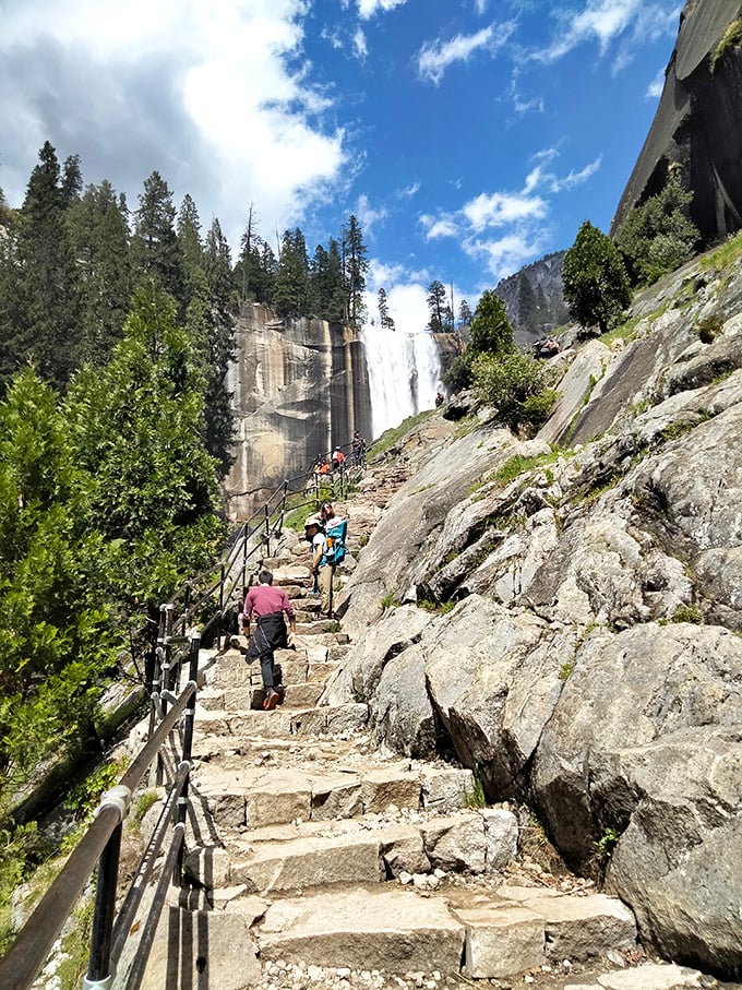 Who needs a spa? Vernal Fall's misty trail offers a full-body refresh. Just watch your step on nature's slip 'n slide!