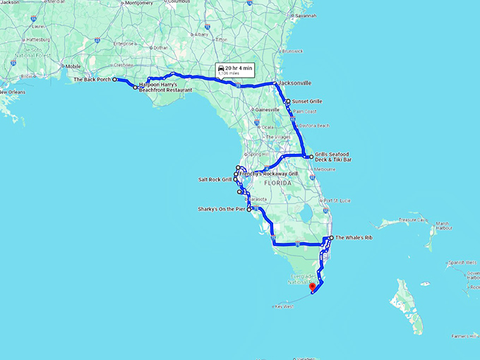 tasty-seafood-florida-spots map