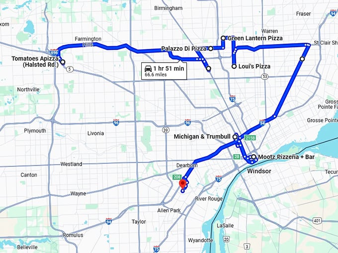 foodie-amazing-michigan-pizza map