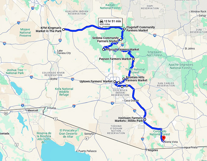 arizona no frills markets map