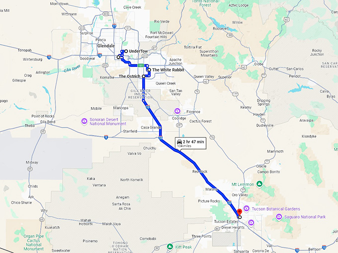 arizona secret bars trip map