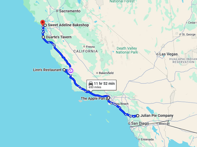 california hidden pie shops map