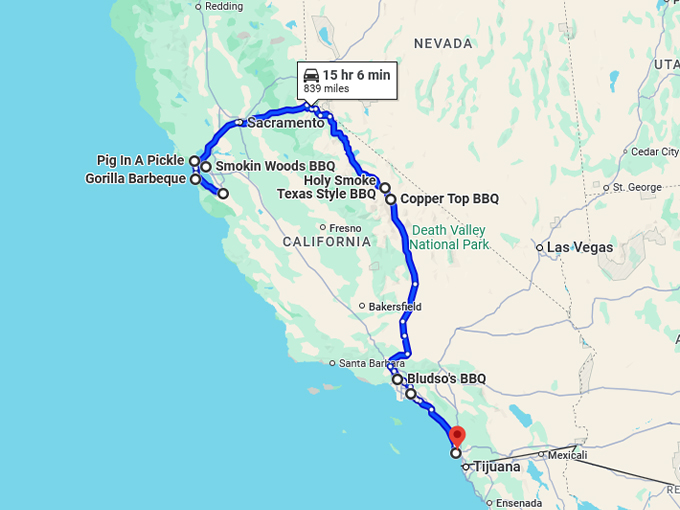 california legendary bbq joints map