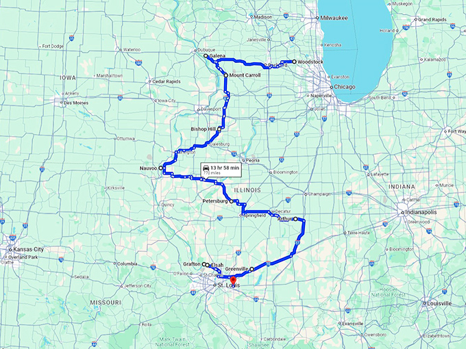 dreamy illinois towns map