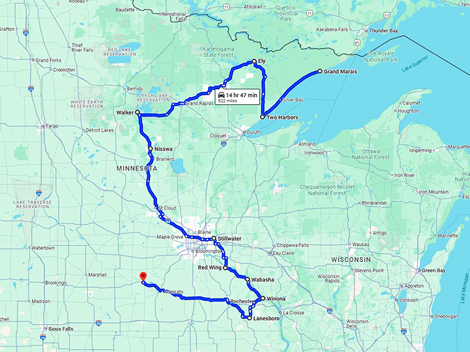 dreamy minnesota towns map