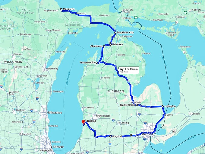 enchanting charming towns michigan map