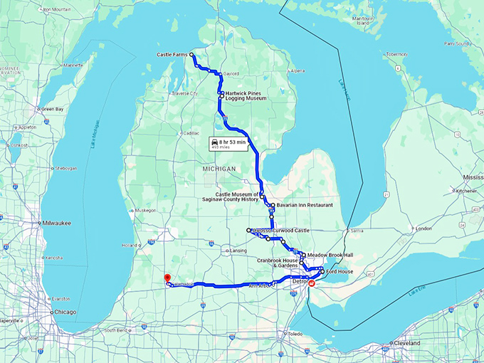 fairytale like spots michigan map