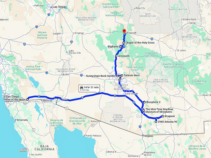 fantasy filled attractions arizona map