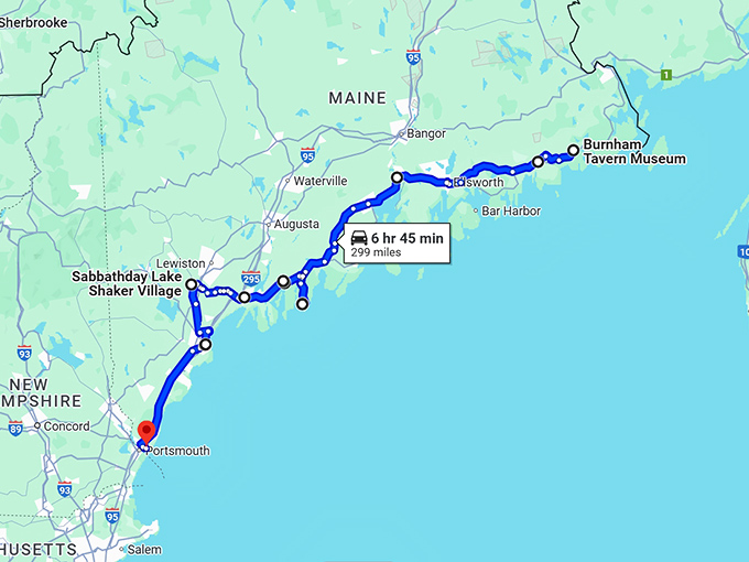 fascinating historical sites maine map