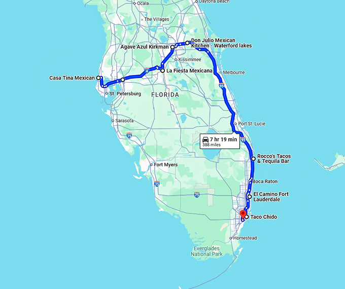 florida hidden mexican restaurants map