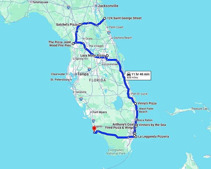florida pizza insanely good map