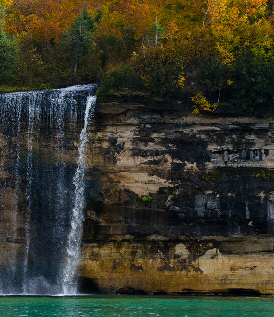 gorgeous perfect waterfall michigan ftr