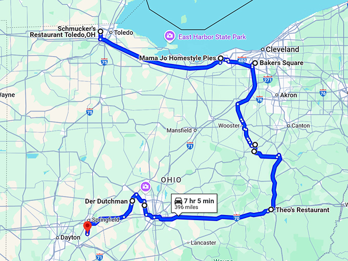 homemade pies ohio map