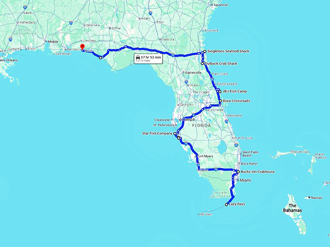 humble seafood spots florida map